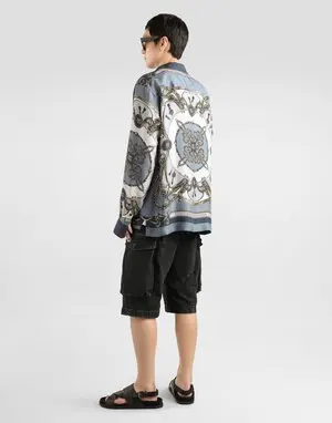 Dolce & Gabbana Cargo-print Silk Twill Shirt - Multicolor