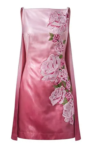 LA FUORI Embroidered Mini Dress - Pink