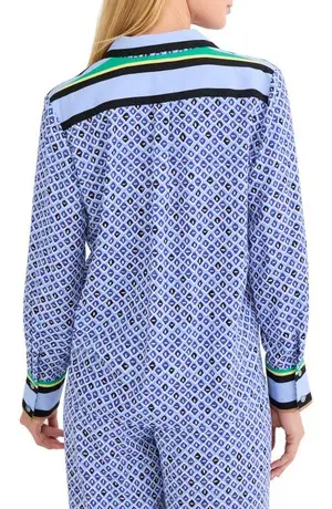 NIC+ZOE Mosaic Print Button-up Shirt