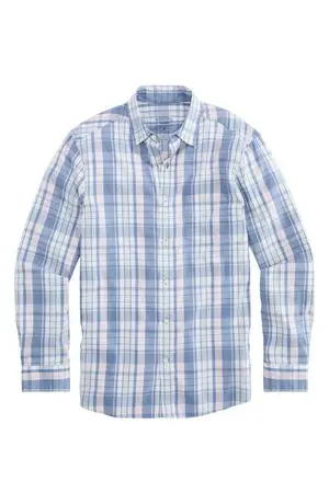 Vineyard Vines Beachcomber Plaid Performance Button-up Shirt - Summer Evening