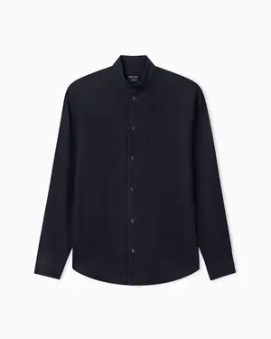 Giorgio Armani For Alanui Pure Virgin Wool Shirt - Blue