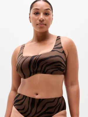 Athleta Oasis Underwire Bikini Top - Prima Woodland Zebra