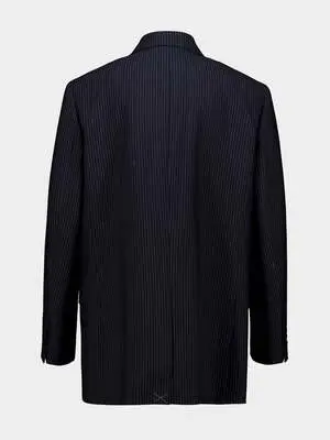 Fendi Pinstriped Wool Double-breasted Blazer