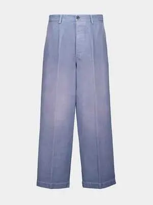 Marni Pleated Wide-leg Trousers - Blue