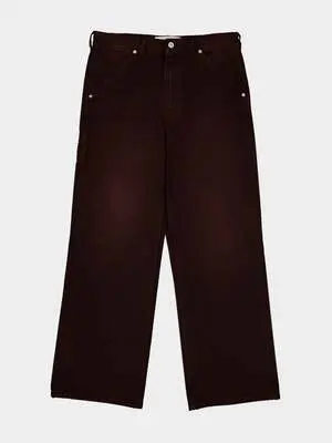 Marni Canvas Pants With Logo Flag Patch