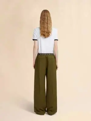 Marni Tropical Wool Straight-leg Trousers - Green