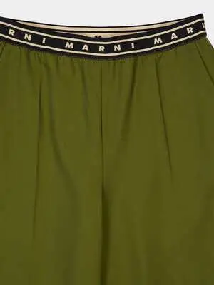 Marni Tropical Wool Straight-leg Trousers - Green