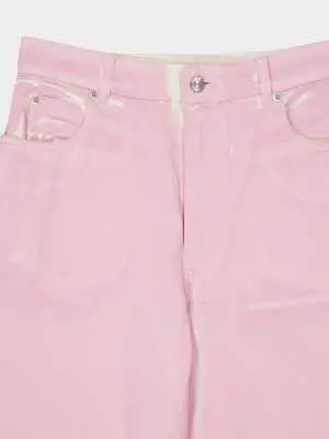 Marni Gummy Logo Patch Straight-leg Jeans - Pink