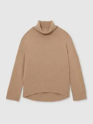 REISS Wool-cashmere Roll-neck Jumper - Camel