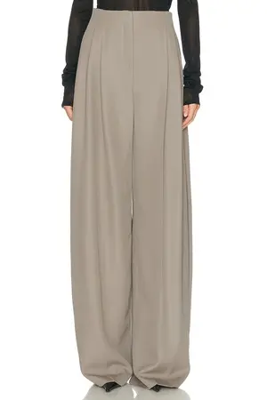 MUGLER High-waisted Wide-leg Trousers - Grey