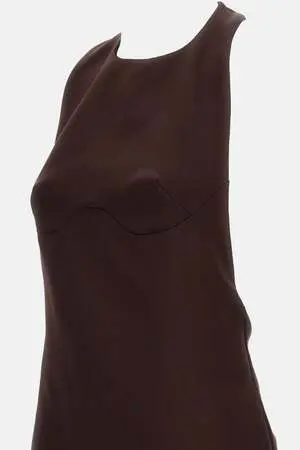Elisabetta Franchi A-line Duchesse Mini Dress - Marrone