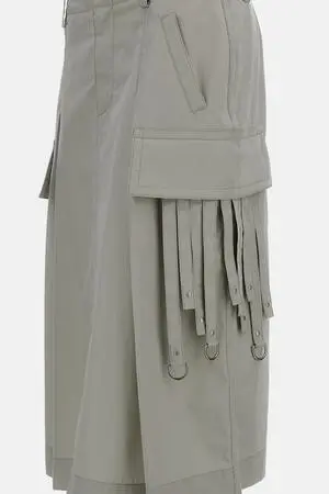 DURAZZI MILANO Straight Cargo Skirt - White
