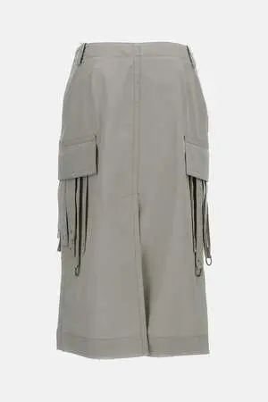 DURAZZI MILANO Straight Cargo Skirt - White