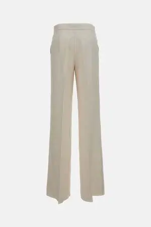 Max Mara Badesse Linen Palazzo Trousers - Beige
