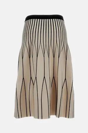 Elisabetta Franchi Knitted Midi Skirt