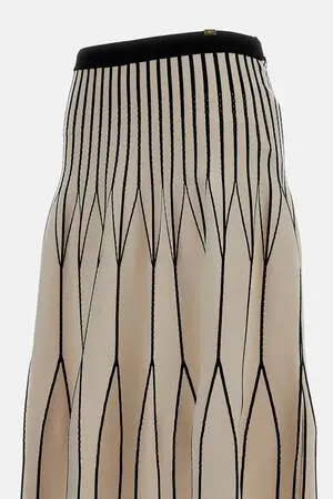 Elisabetta Franchi Knitted Midi Skirt