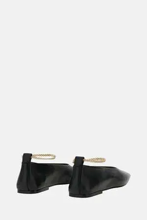 MARIA LUCA Augusta Leather Ballet Flats - Black