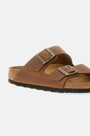BIRKENSTOCK Arizona Oiled Leather Sandals - Brown