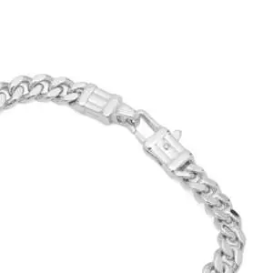 Tom Wood Sterling Rhodium-plated Curb Chain Id Bracelet