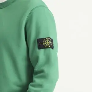 Stone Island Garment Dyed Crew Neck Sweatshirt - Malachite