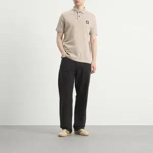 Stone Island Patch Logo Polo - Desert