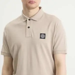 Stone Island Patch Logo Polo - Desert