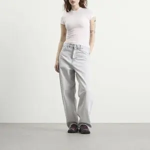 SKIMS Sheer Cotton Crewneck T-shirt - Snow