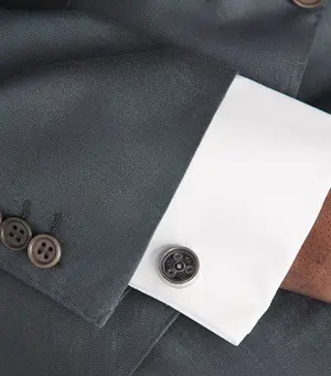 Tateossian Palladium-plated Septa Gear Cufflinks