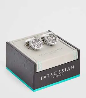 Tateossian Palladium-plated Septa Gear Cufflinks