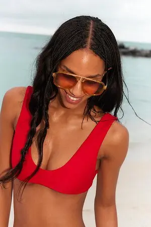 TOAST Scoop Neck Bikini Top - Goji Berry Wave