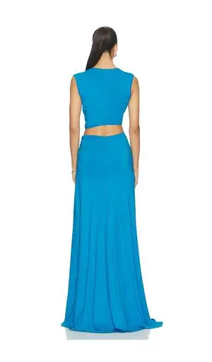 SID NEIGUM Triple Loop Knit Dress - Blue