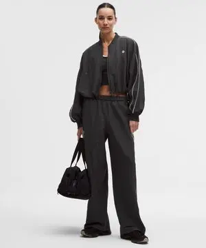 Lululemon Crinkle Nylon Track Jacket - Black/white