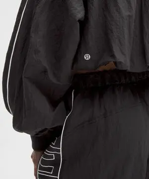 Lululemon Crinkle Nylon Track Jacket - Black/white
