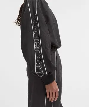 Lululemon Crinkle Nylon Track Jacket - Black/white