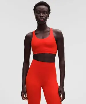 Lululemon Wunder Train Mesh-back Bra - Cherry Ember