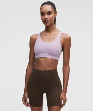 Lululemon Wunder Train Mesh-back Bra - Lilac Play