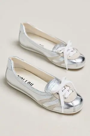 BIBI LOU Lace-up Sneaker Flats - Silver