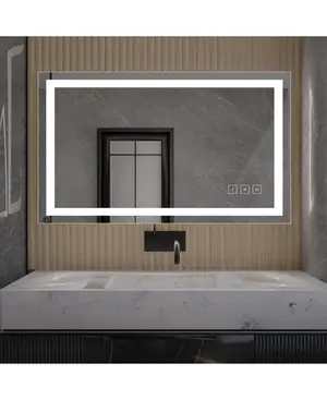HAUSCHEN HOME 24 X 40 Inch Led Lighted Bathroom Mirror