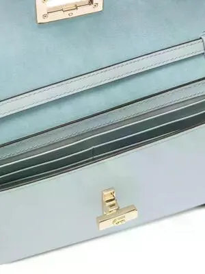 Furla Twist-lock Leather Clutch Bag