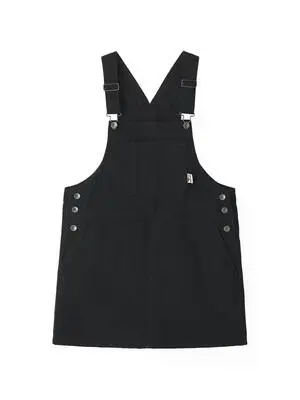 FINGERCROXX Cotton Pinafore Dress - Black