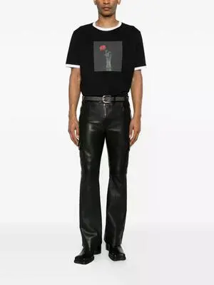 ERNEST W. BAKER Round-nek Rose-print T-shirt
