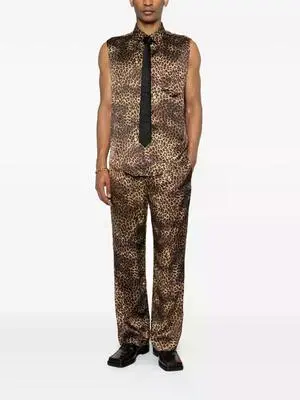 ERNEST W. BAKER Leopard-print Pocket Shirt