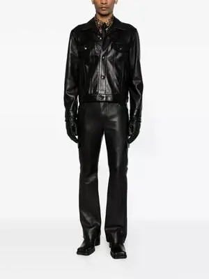 ERNEST W. BAKER Pocket Leather Trousers