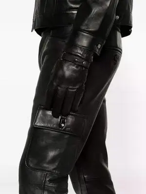 ERNEST W. BAKER Pocket Leather Trousers