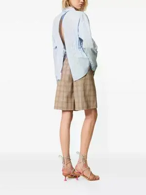 TWINSET X Myfo Checked Tailored Shorts