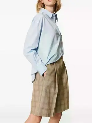 TWINSET X Myfo Checked Tailored Shorts