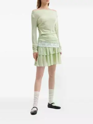B+AB Ruffled Mini Skirt Set - Green