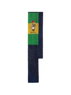 Polo Ralph Lauren Silk Knit Bear Motif Neck Tie