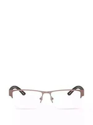 Emporio Armani Rectangle-frame Glasses - Brown