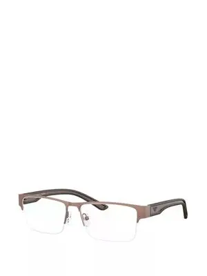 Emporio Armani Rectangle-frame Glasses - Brown
